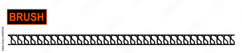 Overlock stitching brush for fashion and digital illustration. Stock ...