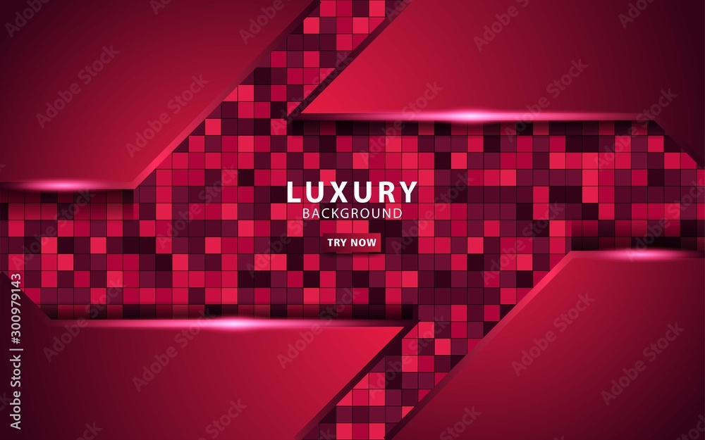 Luxury red overlay layers background. Realistic light effect on ...