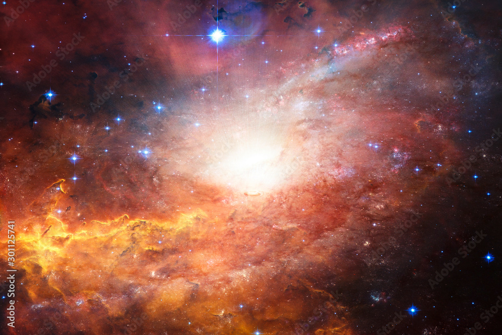 Marvelous galaxy in a deep space. The elements of this image furnished ...
