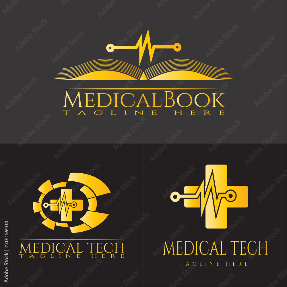 Collection of medical and health logos for clinics, icons of human ...