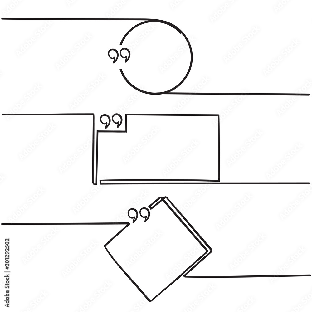 Quote box frame. Mention text frames, remark speech bubble and ...
