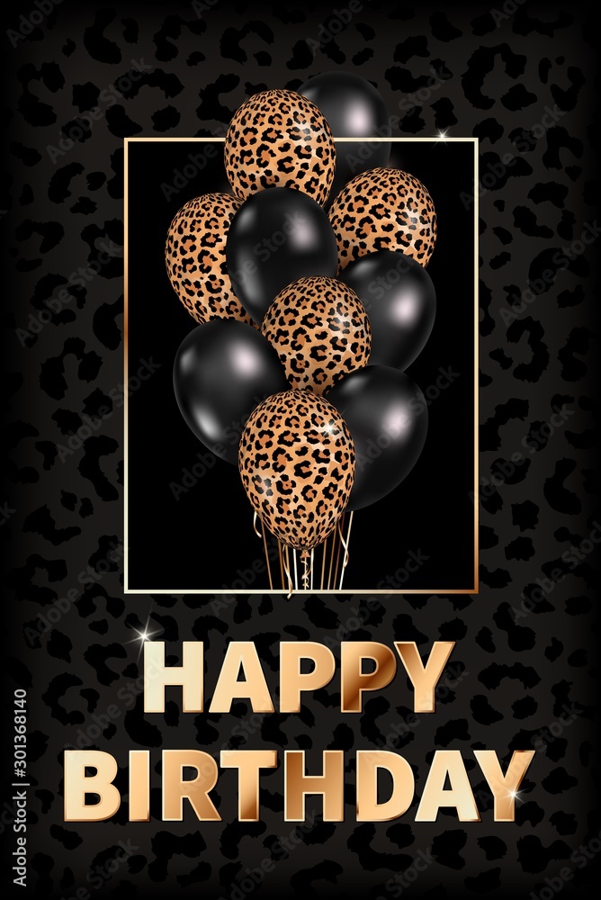 Happy Birthday Cheetah Print