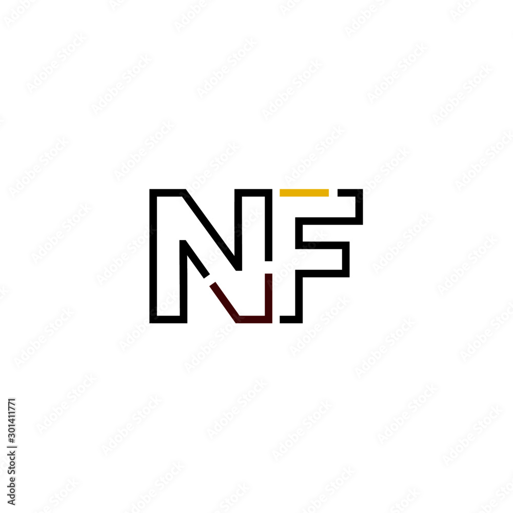 Letter NF logo icon design template elements Stock Vector | Adobe Stock