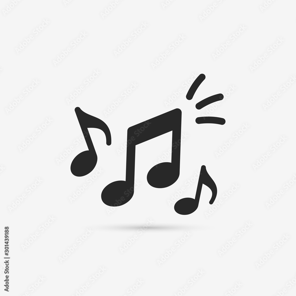 Music notes icon. Musical key signs. Vector symbols on white background ...