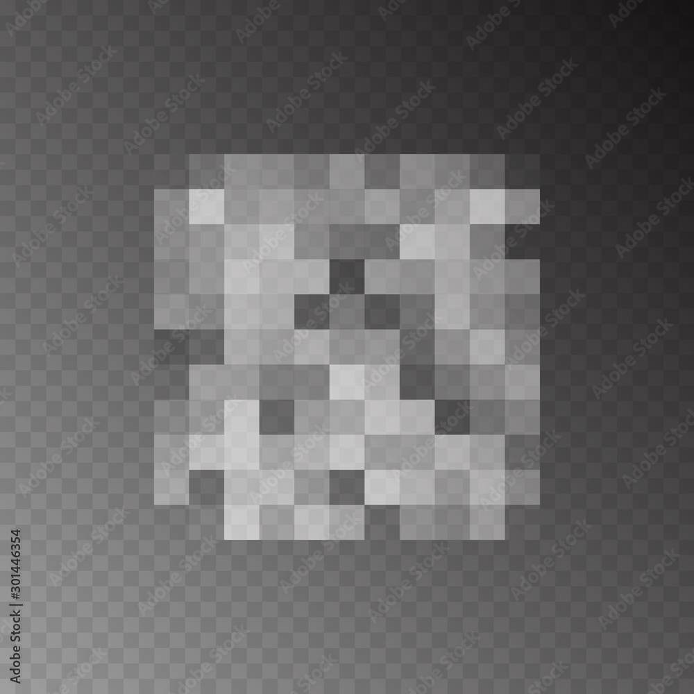 Censor blur effect texture isolated on transparent background. Vector ...