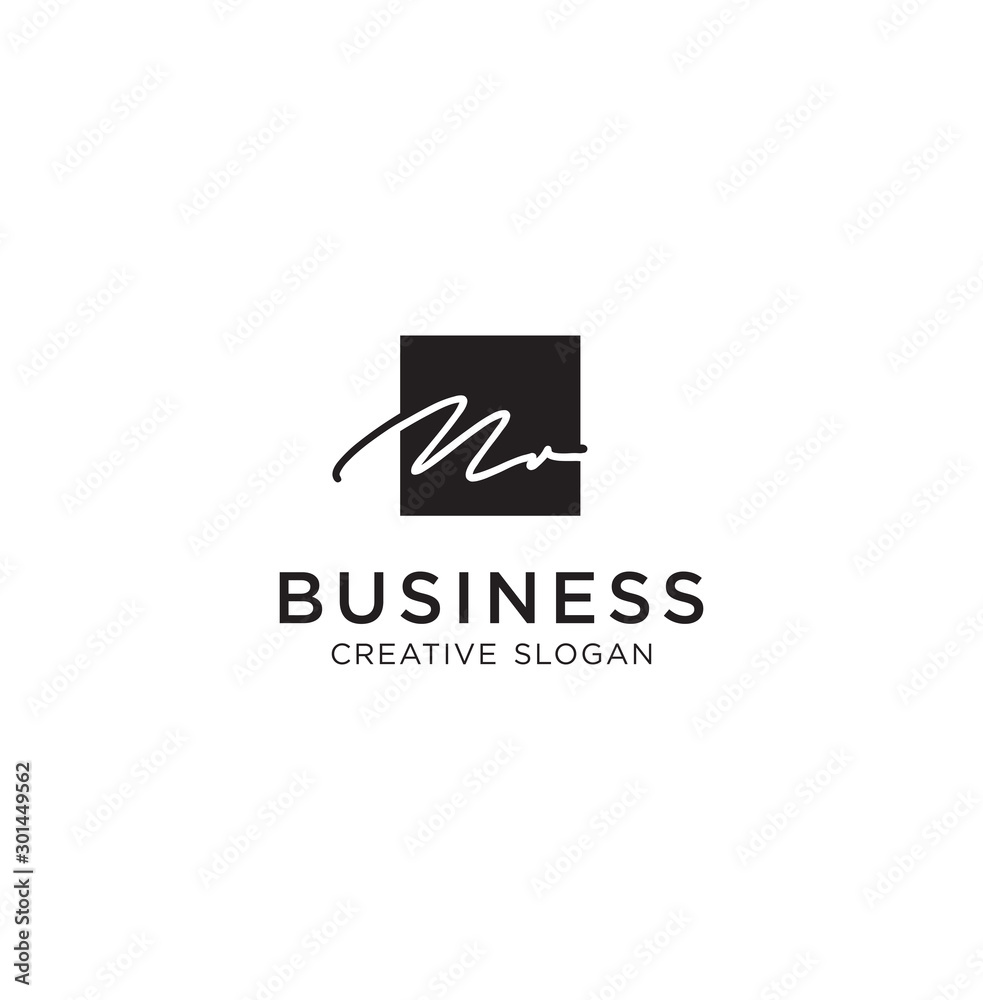 Signature Letter M Logo Line Design Inspiration Vector Illustration ...