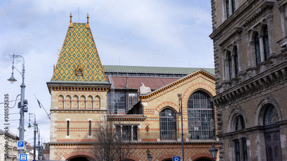Great Market Hall, Budapest. The building was designed and built by ...