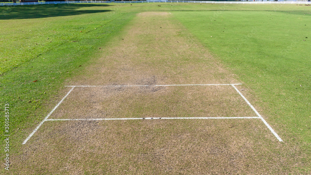Cricket Pitch Wicket Grass Grounds Fence Boundary Sports Landscape ...