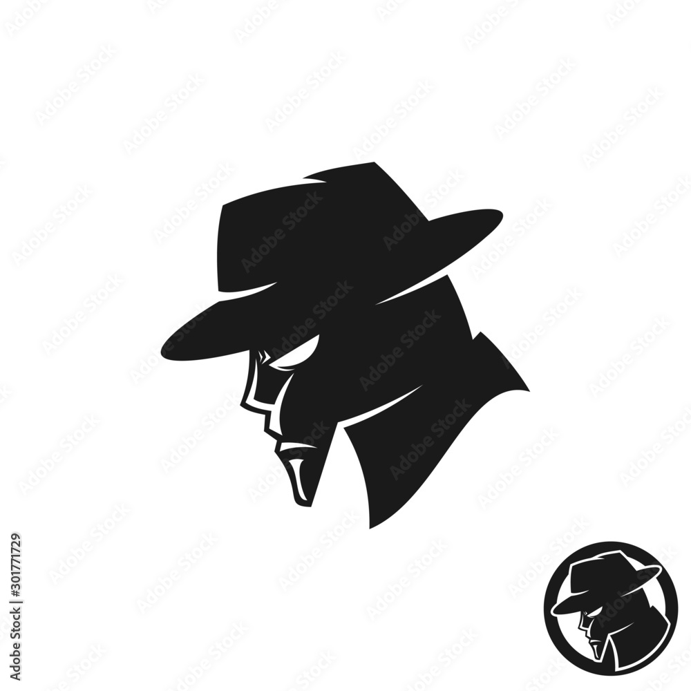 hacker spy Secret Agent logo Design inspiration Stock Vector | Adobe Stock