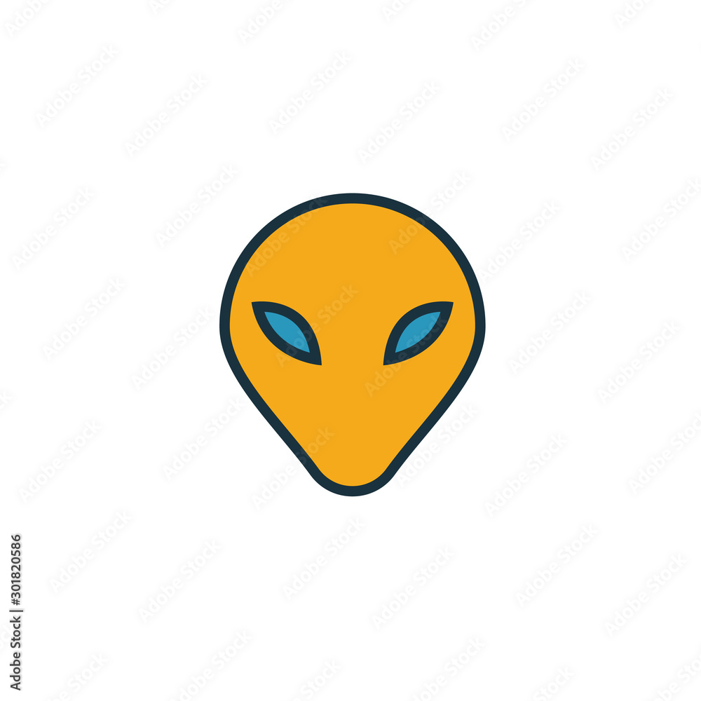 Alien icon. Simple element from space icons collection. Creative Alien ...