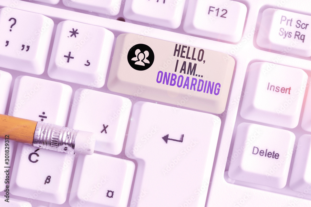 Conceptual hand writing showing Hello I Am Onboarding. Concept meaning ...