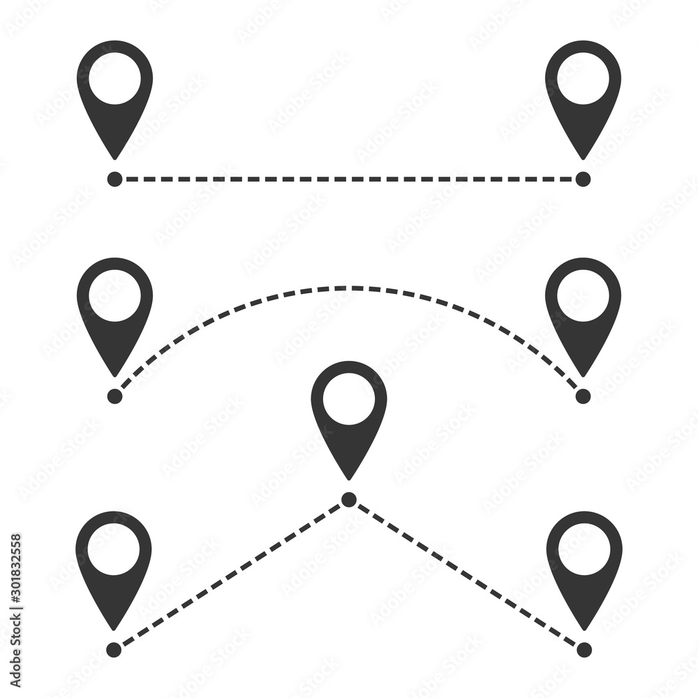 Destination track point icon - vector Stock Vector | Adobe Stock