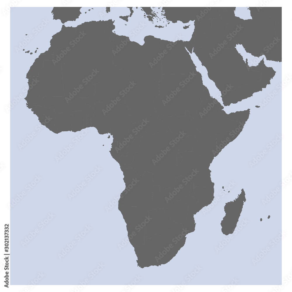 vector illustration with Political Map of Africa Stock Vector | Adobe Stock
