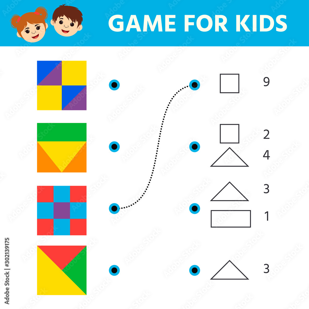 Education logic game for preschool kids. Kids activity sheet. Find the ...