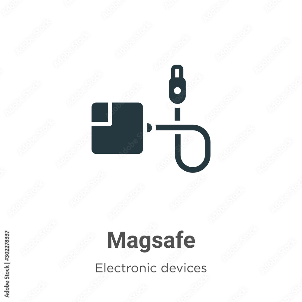 Magsafe vector icon on white background. Flat vector magsafe icon ...