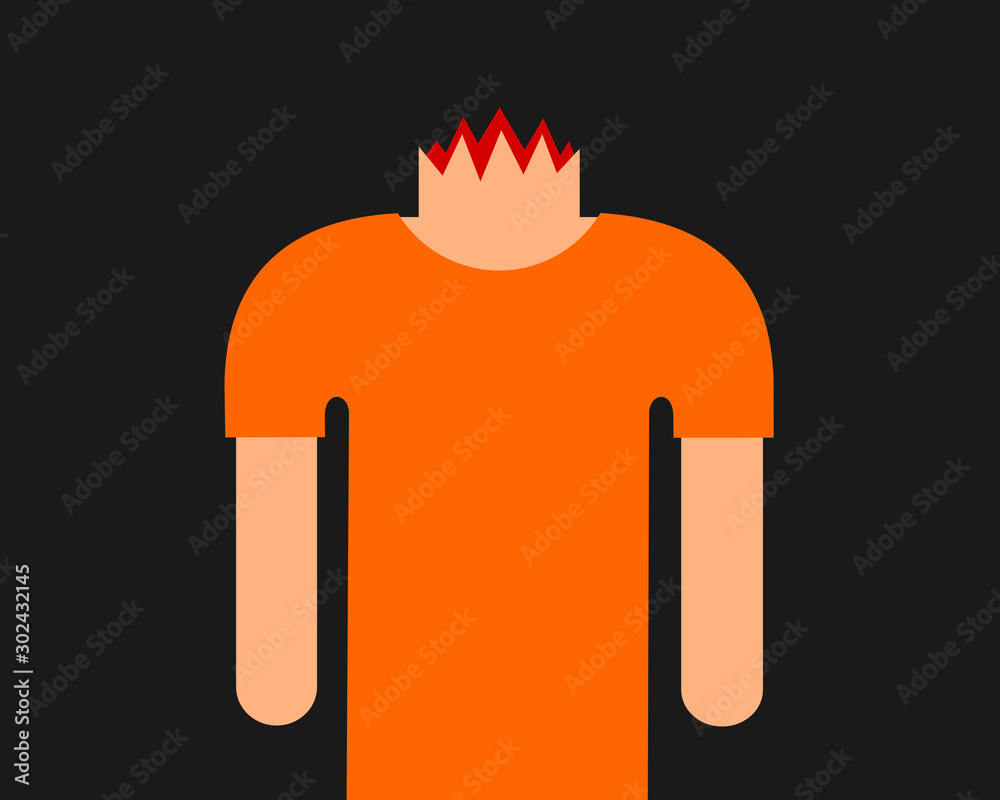 Beheading and decapitation - beheaded person is without head on the ...