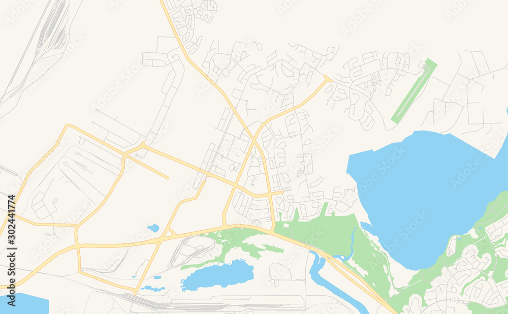 Printable street map of Richards Bay, South Africa Stock Vector | Adobe ...