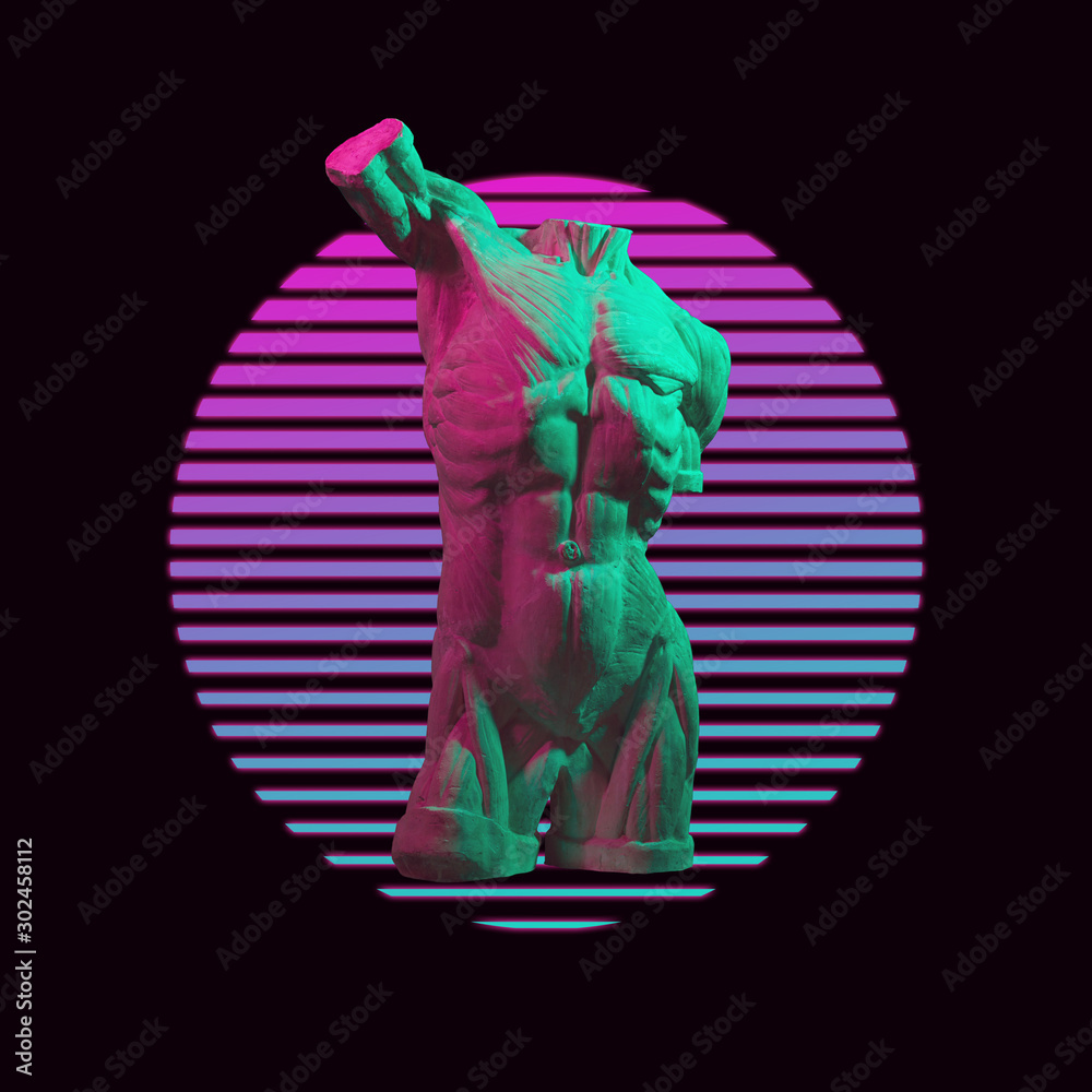 Ecorche of the Hudon. Hudon Gibbs torso on abstract futuristic ...