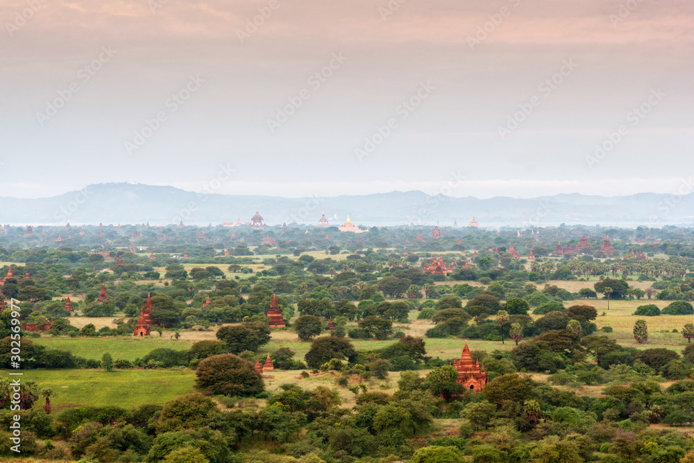 Beautiful scenery of Bagan is an ancient city in central Myanmar in ...