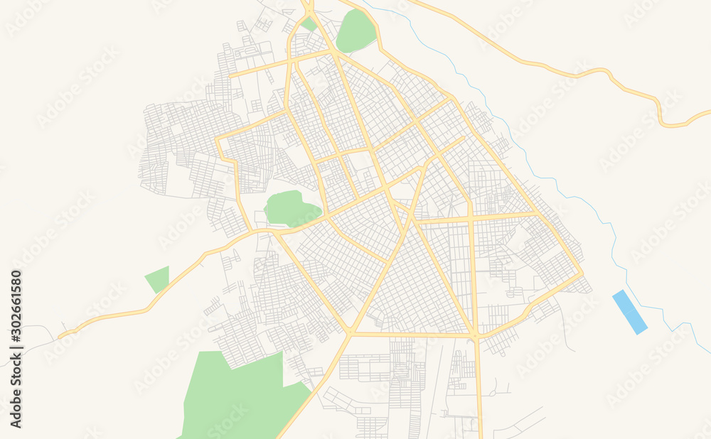 Printable street map of Valledupar, Colombia Stock Vector | Adobe Stock