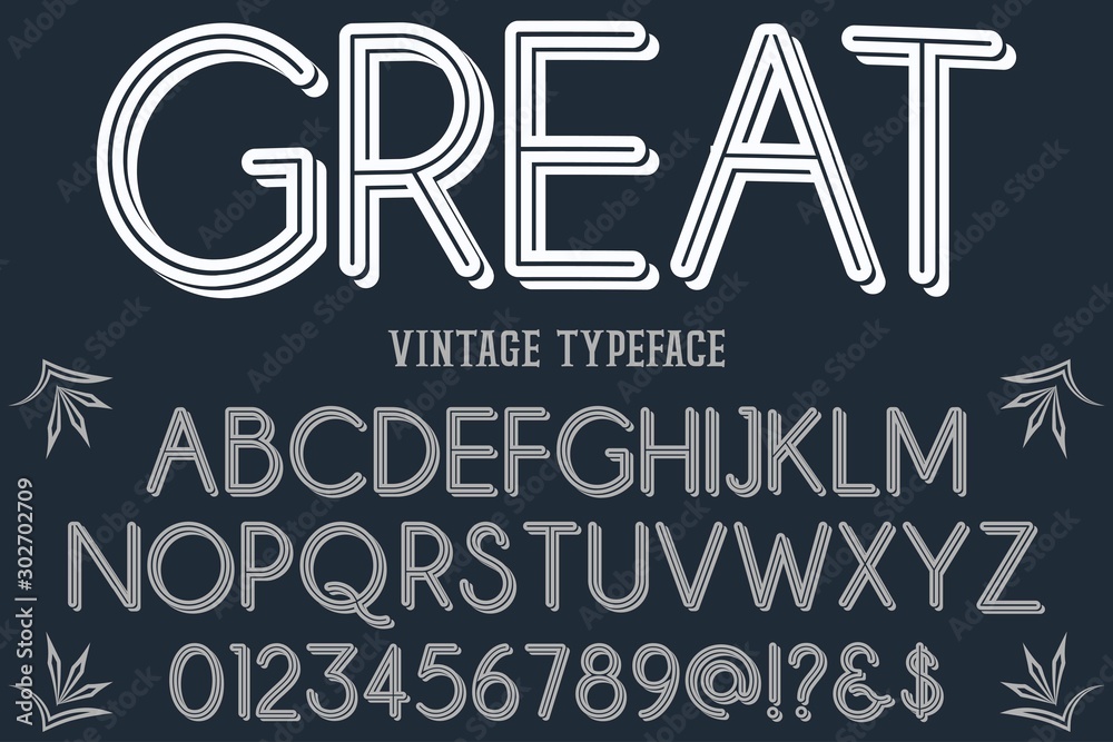 Classic Lettering font Designs. Typography fonts old uppercase and ...