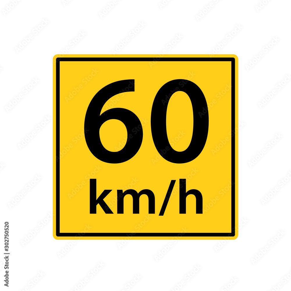 USA traffic road signs. maximum safe speed for the curve .vector ...
