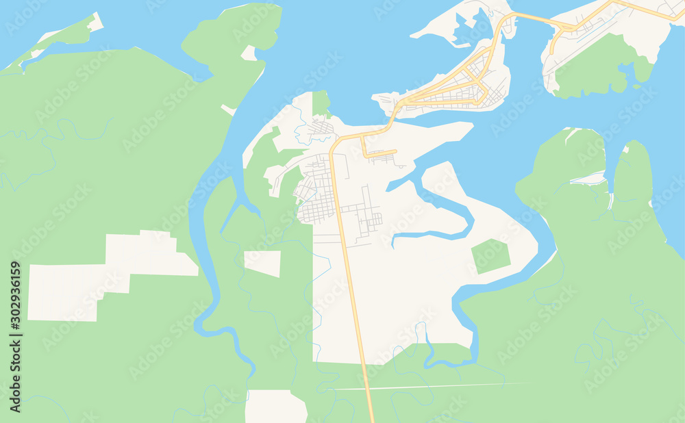 Printable street map of Tumaco, Colombia Stock Vector | Adobe Stock