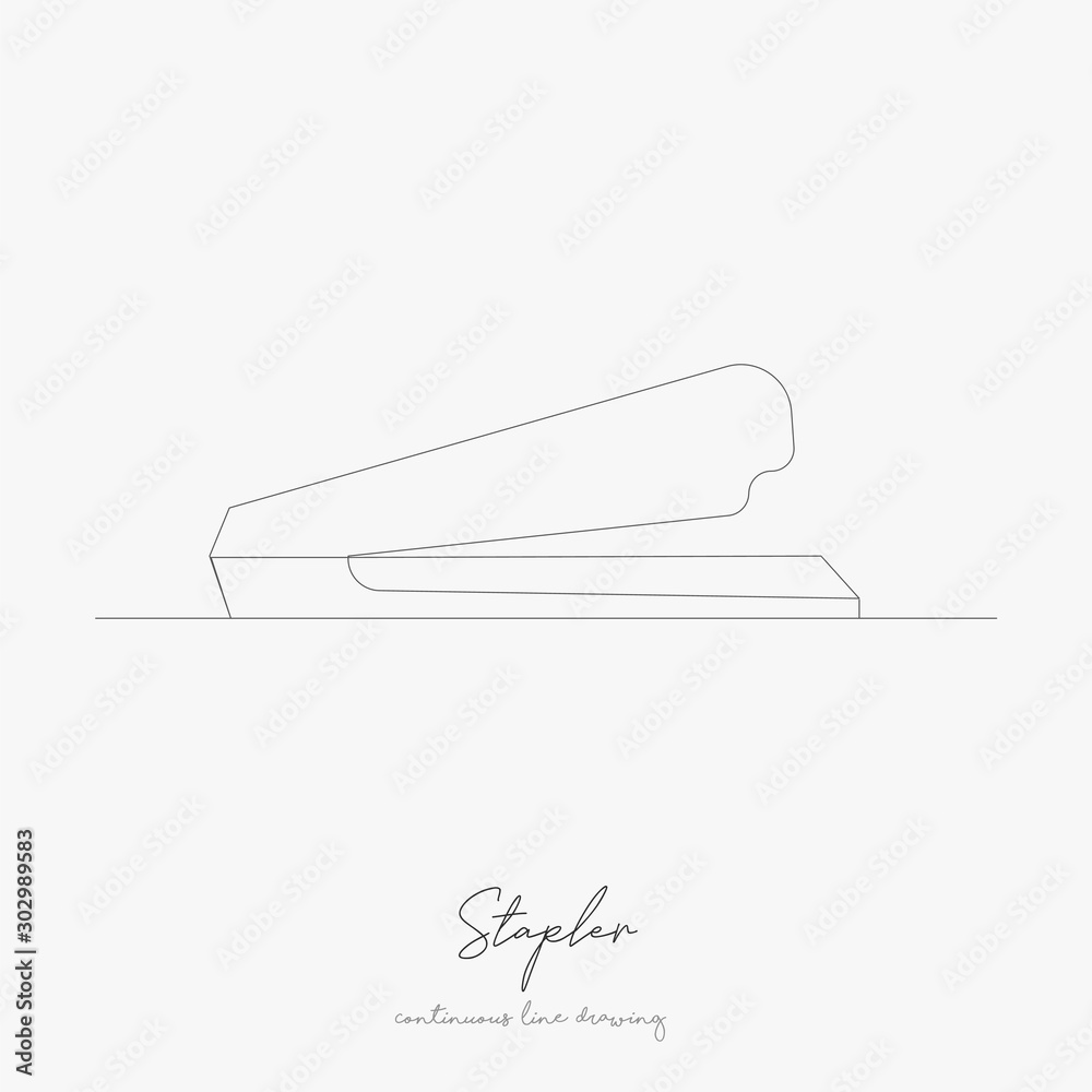 continuous line drawing. stapler. simple vector illustration. stapler ...