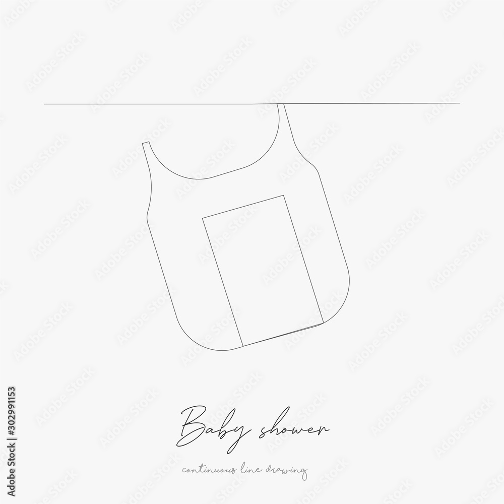 continuous line drawing. baby shower. simple vector illustration. baby ...