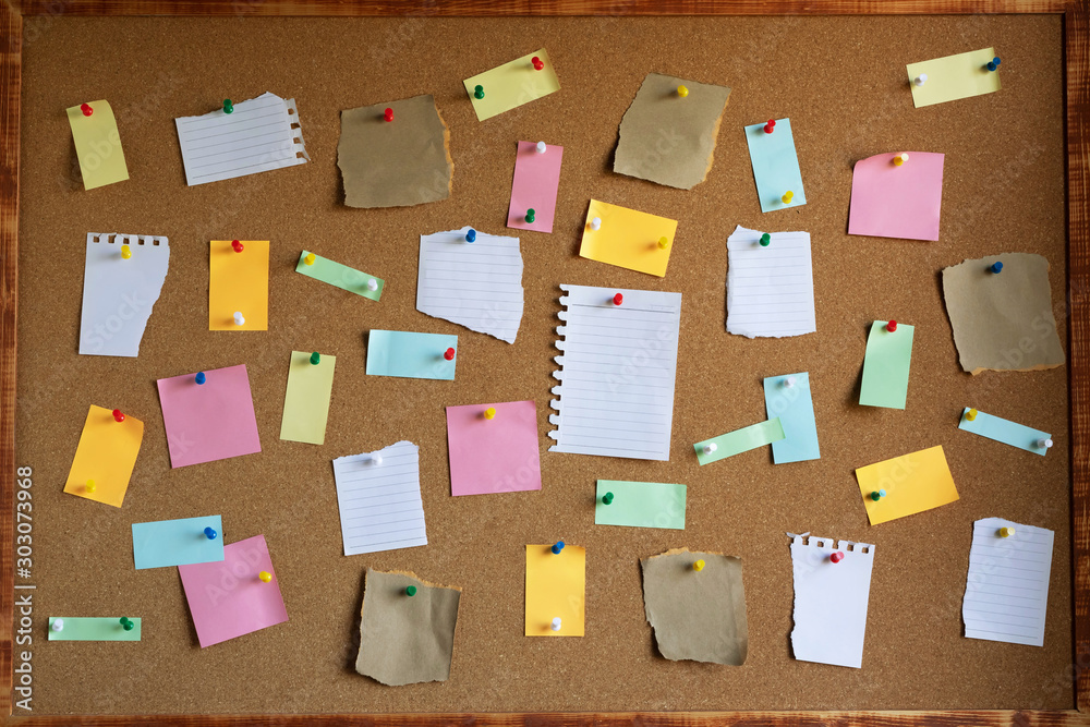 collection of colorful variety post it. paper note reminder sticky ...