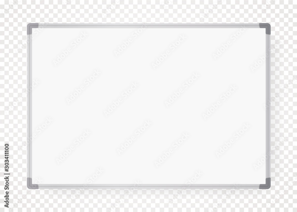 Empty office white board realistic vector illustration Stock Vector ...