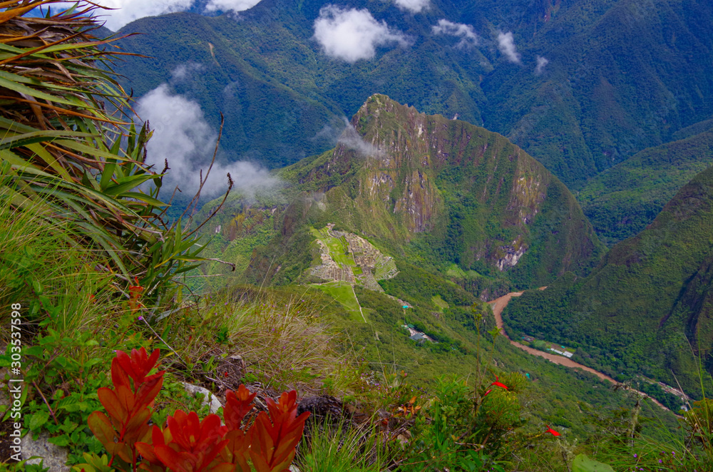 Machu Picchu, legendary Inka capital Peruvian Andes. Historic and ...