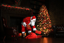 Santa Claus And Christmas Tree Free Stock Photo - Public Domain Pictures