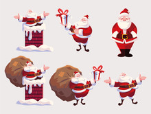 Santa Claus Christmas Squares Free Stock Photo - Public Domain Pictures