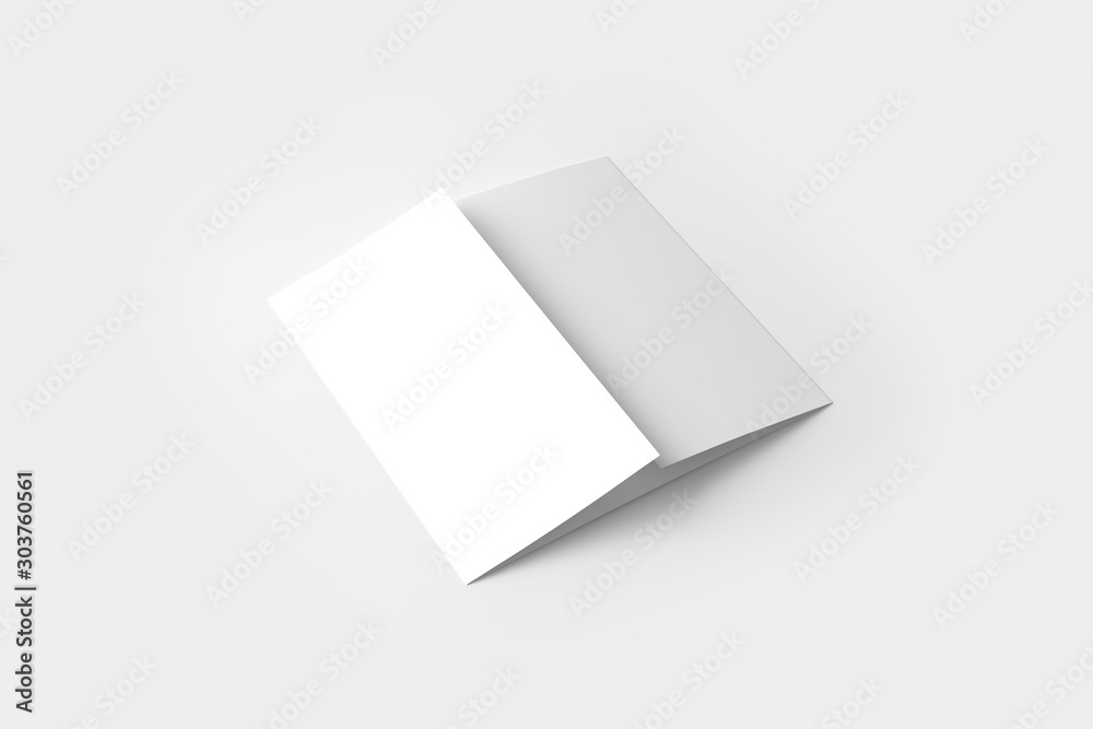 A4 A5 Gatefold Brochure White Blank Mockup Stock Photo | Adobe Stock