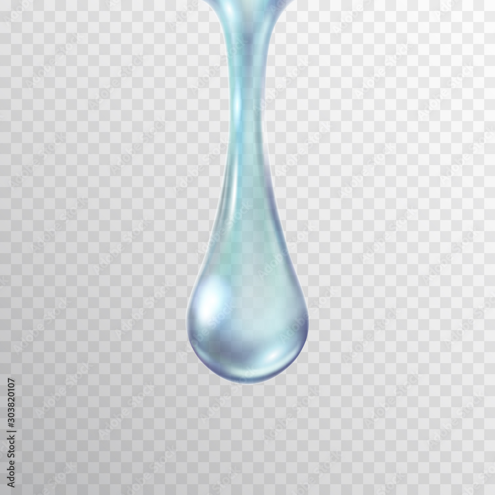 Water rain drop isolated on transparent background. Realistic pure ...