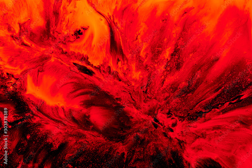 red liquid explosion