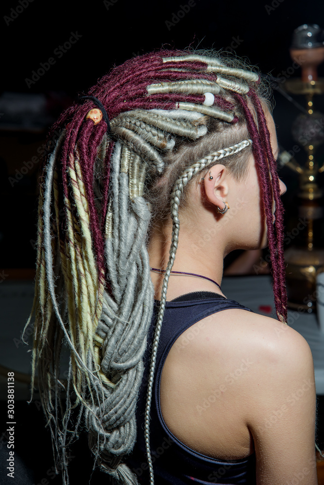 white colored dreadlocks