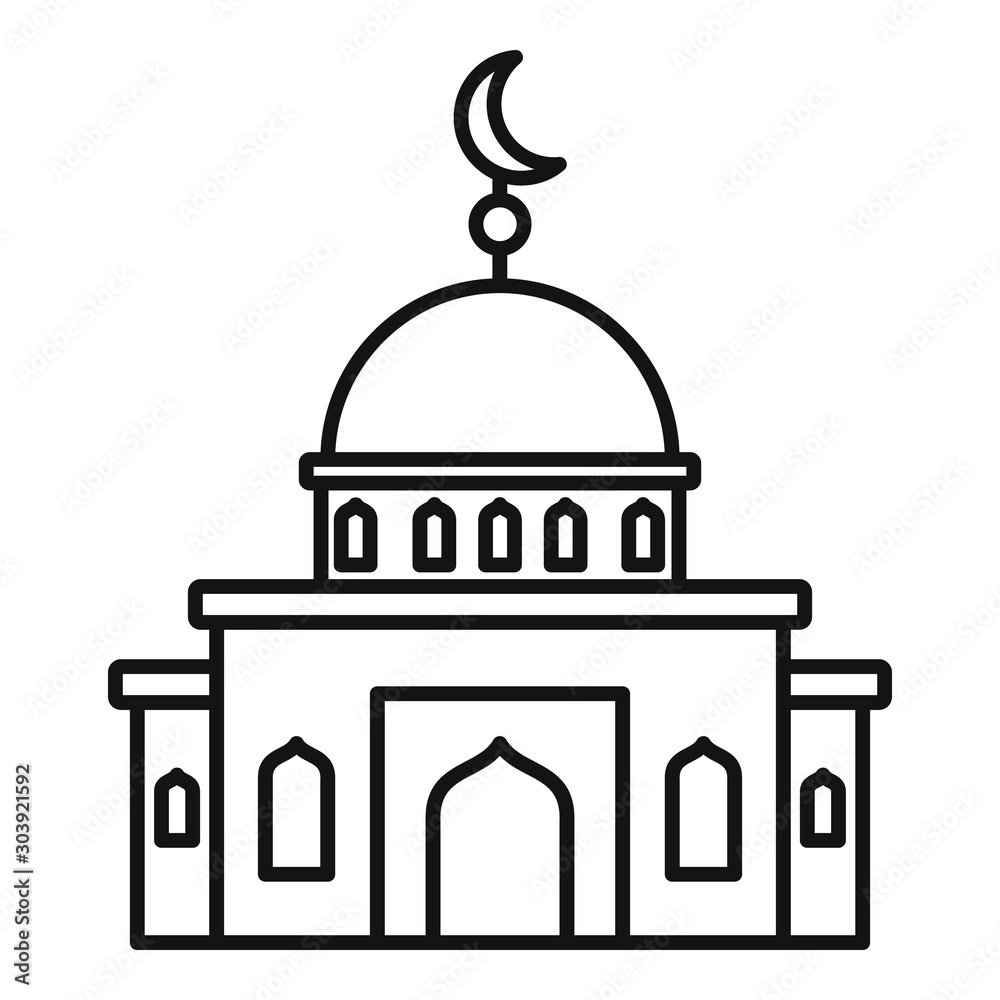 mosque icon white