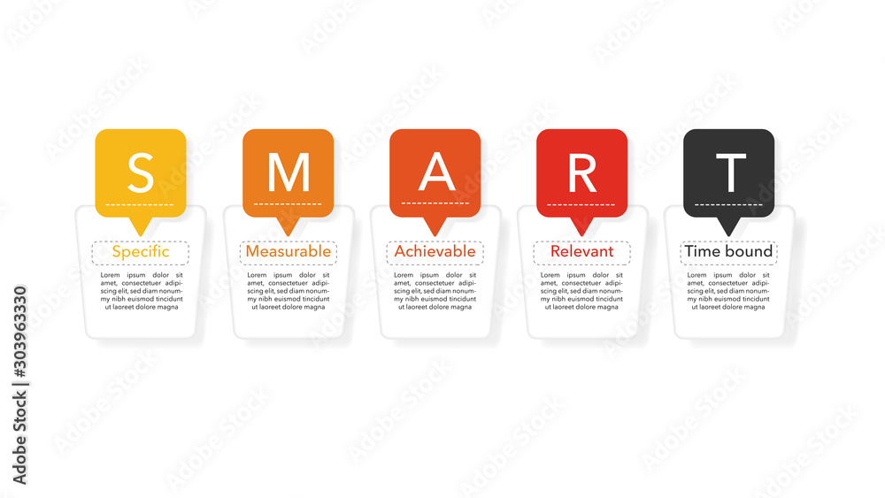 Infographic design template with SMART concept. can be used for ...