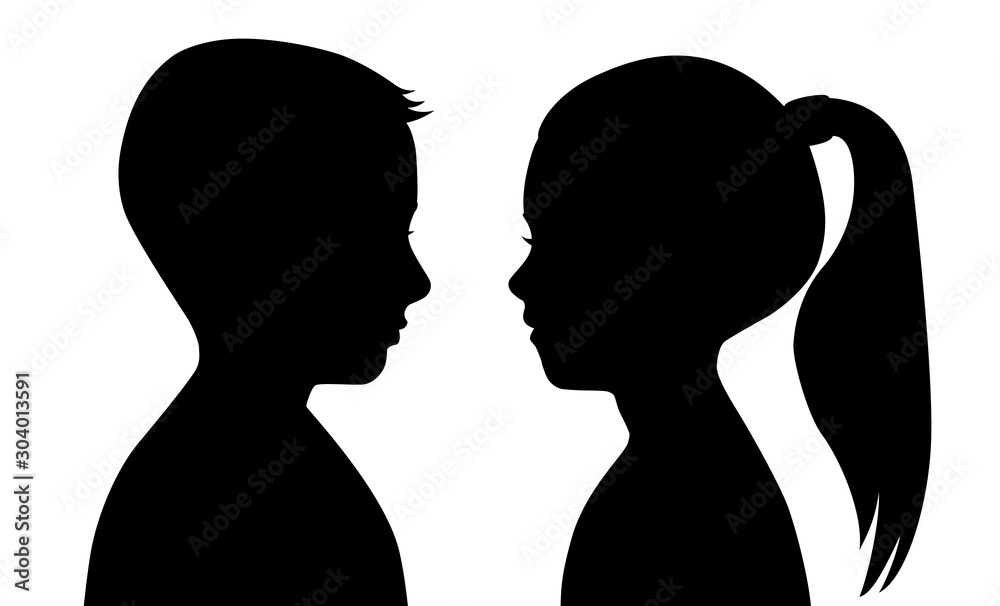 Boy And Girl Faces Clipart