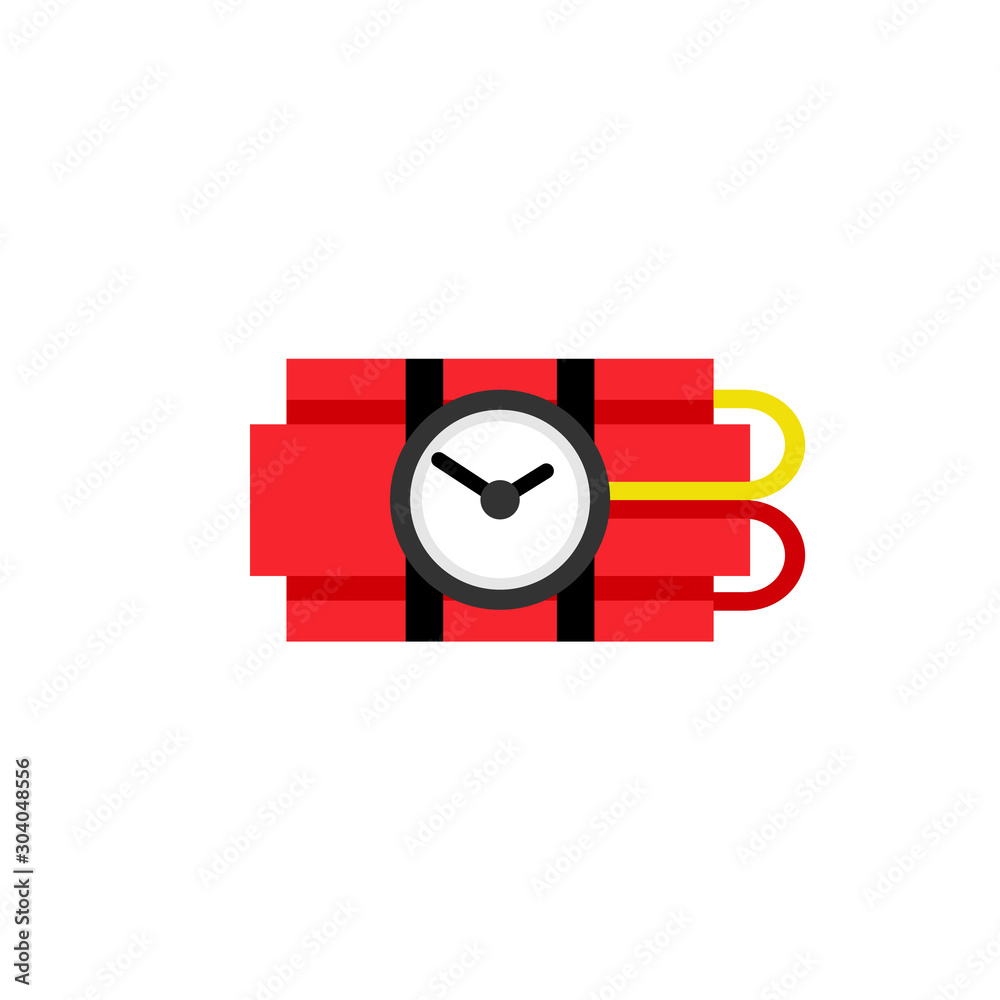 Ticking time bomb icon. Clipart image isolated on white background ...