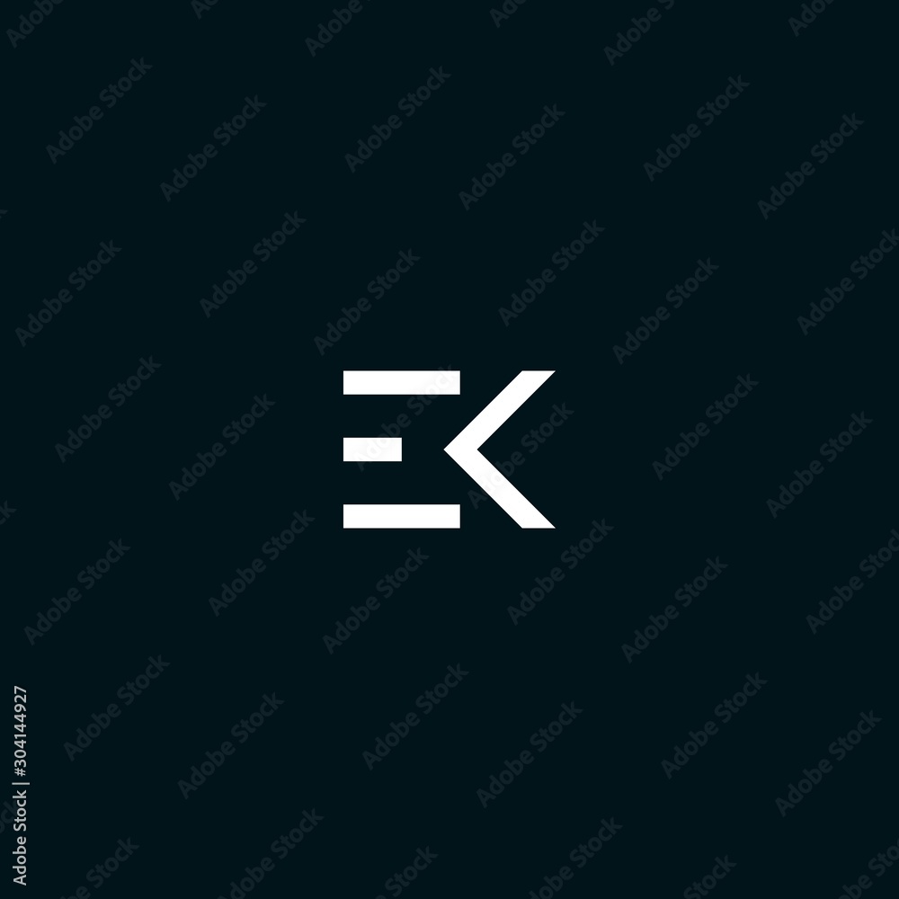 EK initial logo design vector Stock Vector | Adobe Stock