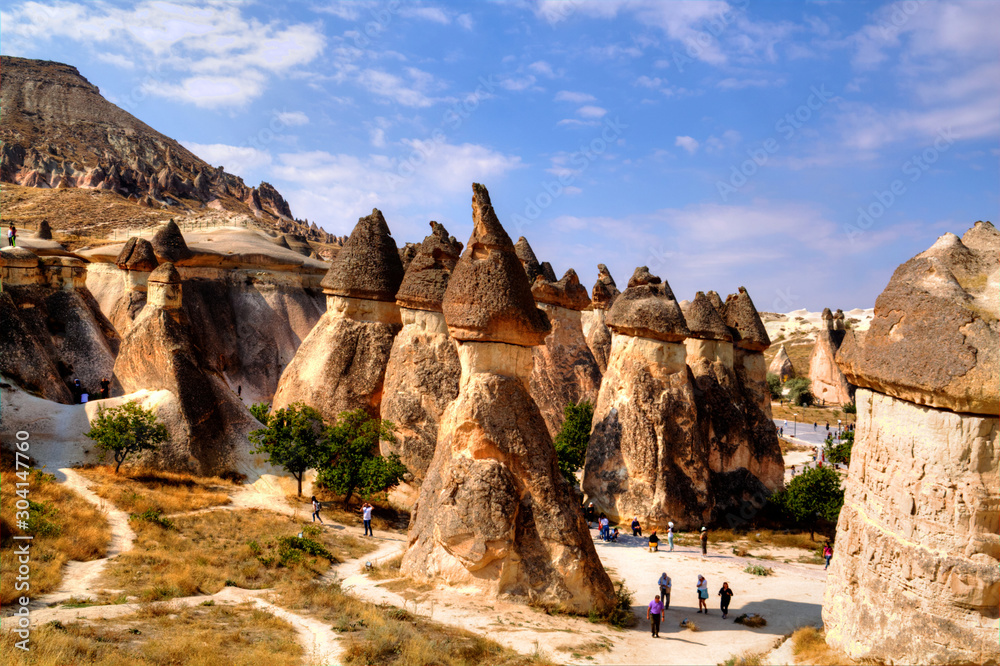 Cave house of Fairy Chimneys rocks mushroom in Pasabag, Monks Valley ...