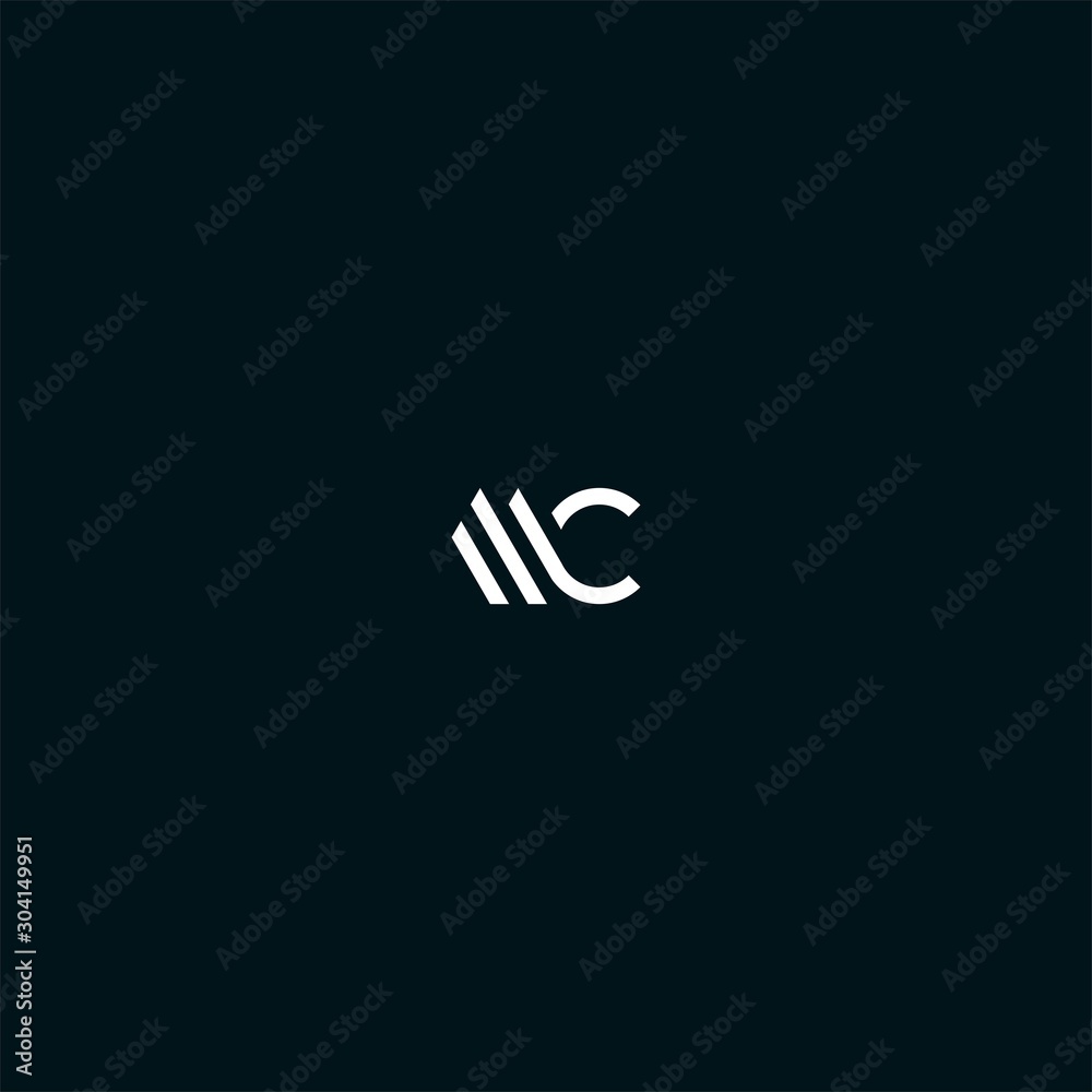 MC CM initial logo design vector Stock Vector | Adobe Stock