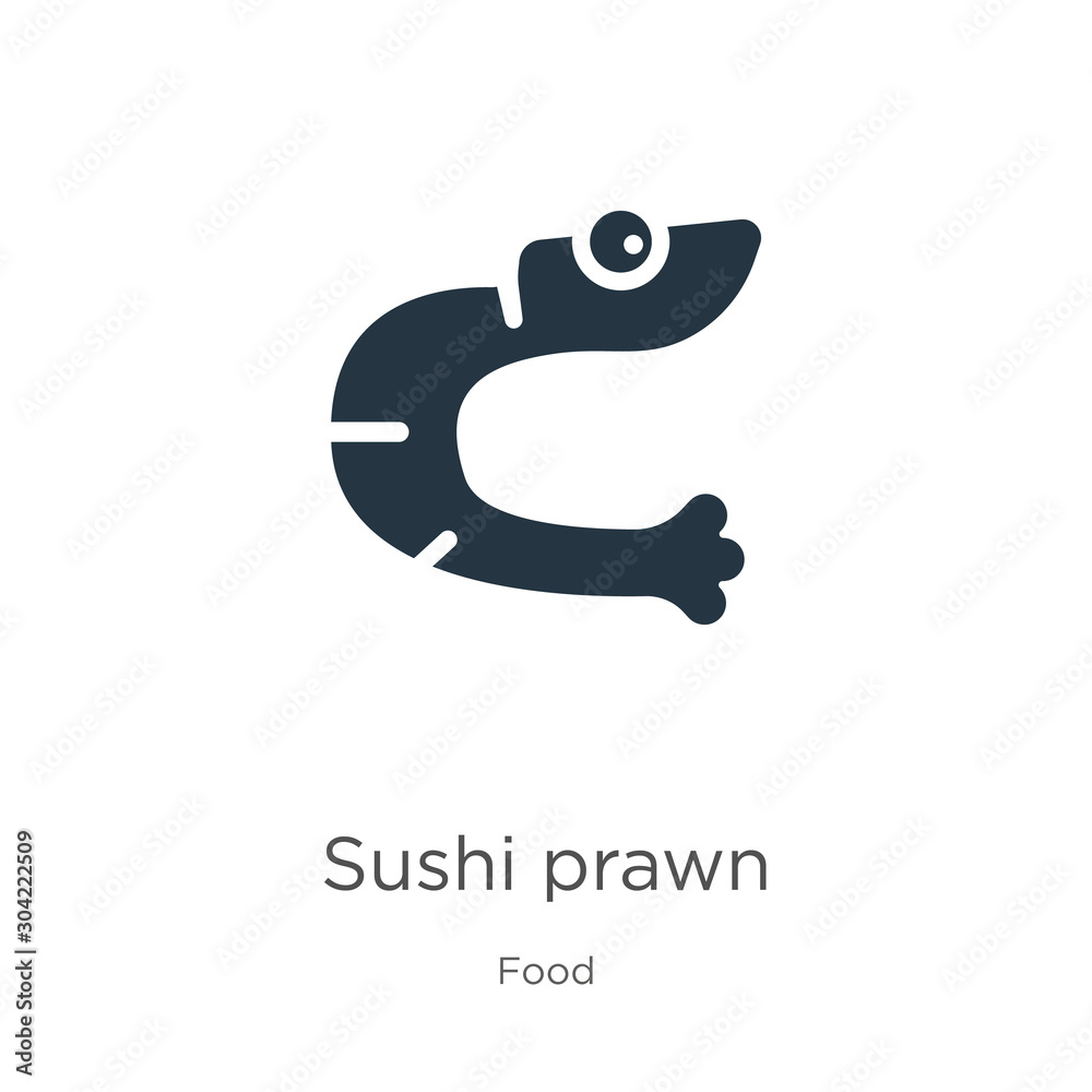 Image vectorielle Stock Sushi prawn icon vector. Trendy flat sushi ...