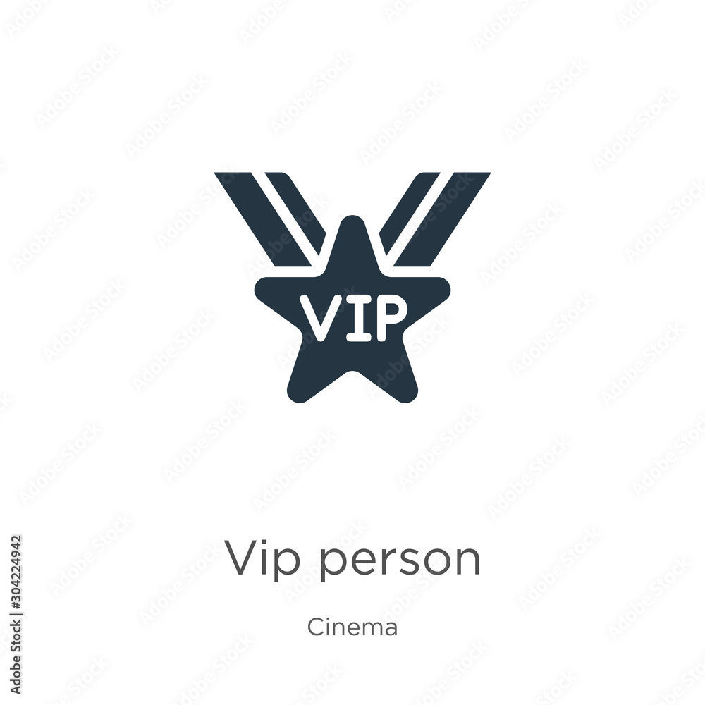 Vip person icon vector. Trendy flat vip person icon from cinema ...