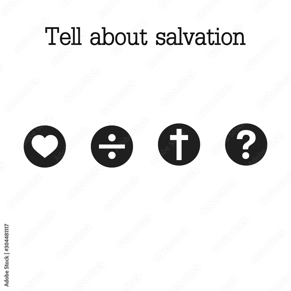 Ilustración de Stock Rescue plan in icons. Caption: "Tell me about ...