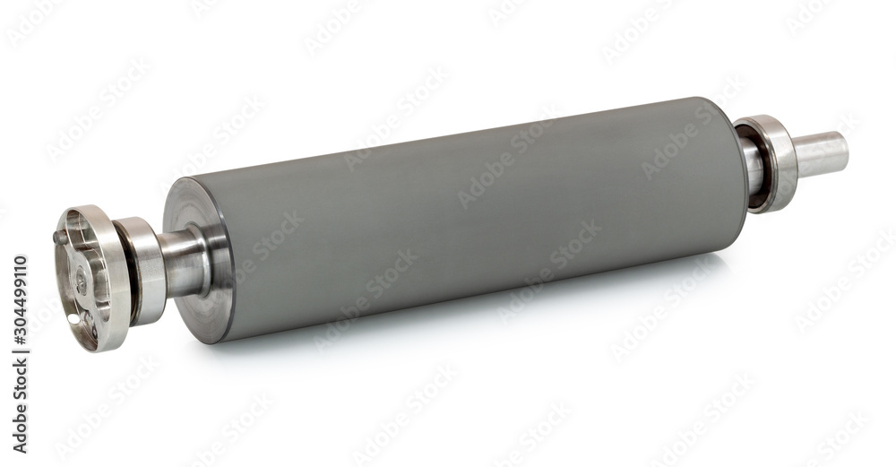 Anilox also called a raster cylinder isolated on white background with ...