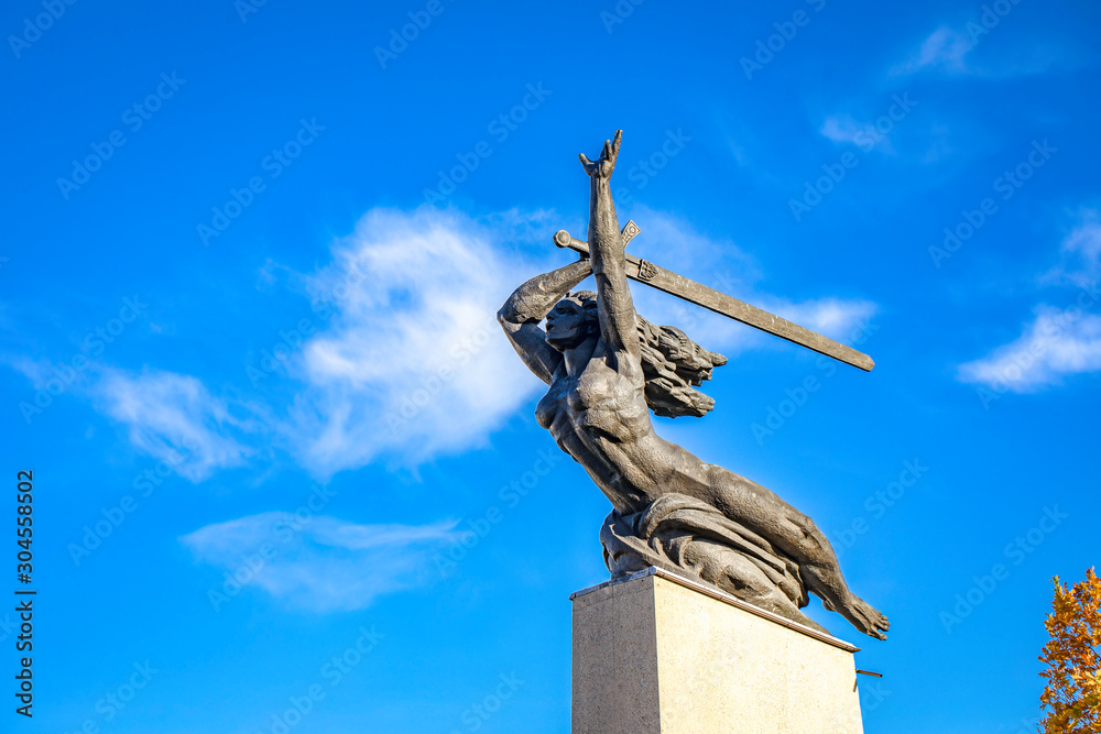 Warszawa / Poland - The Monument to the Heroes of Warsaw, Nike, city ...